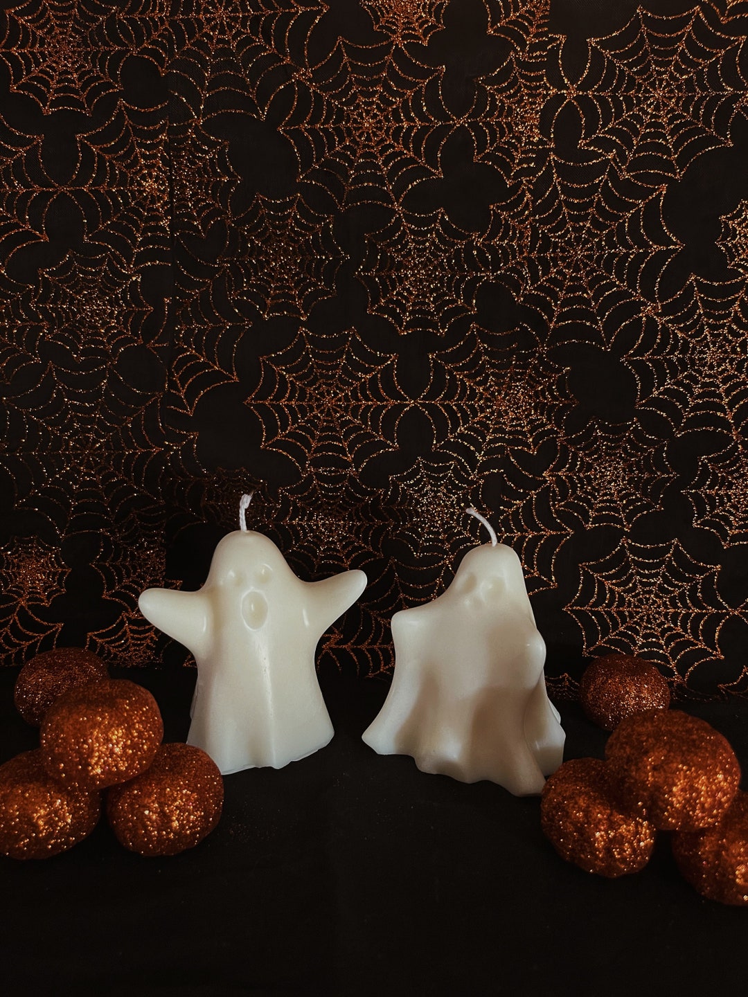 Set of Two Scented Ghost Candles - Etsy