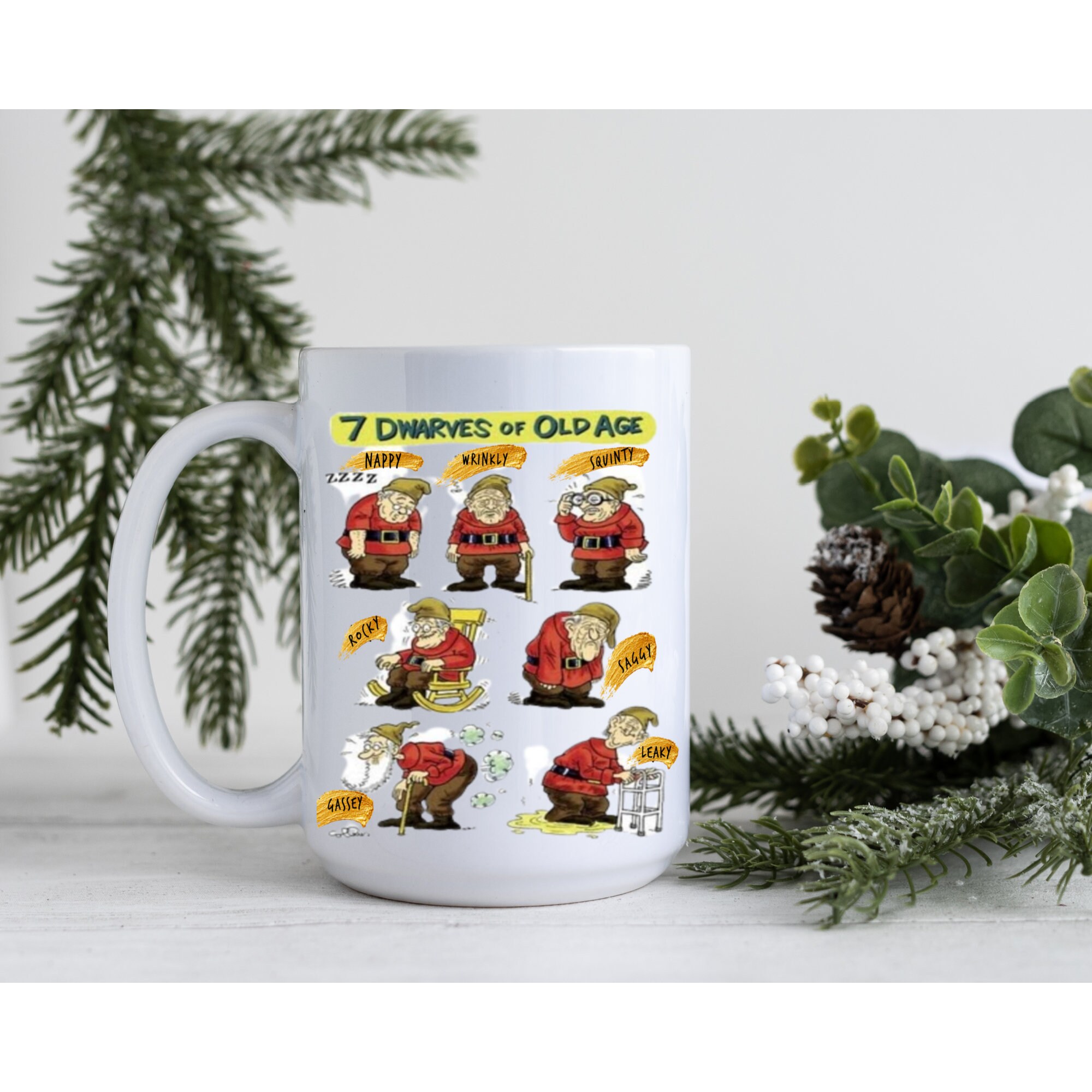 Funny Old Age Mug for Man, Woman, Birthday Gag Gift 50th 60th 70th 80th ...