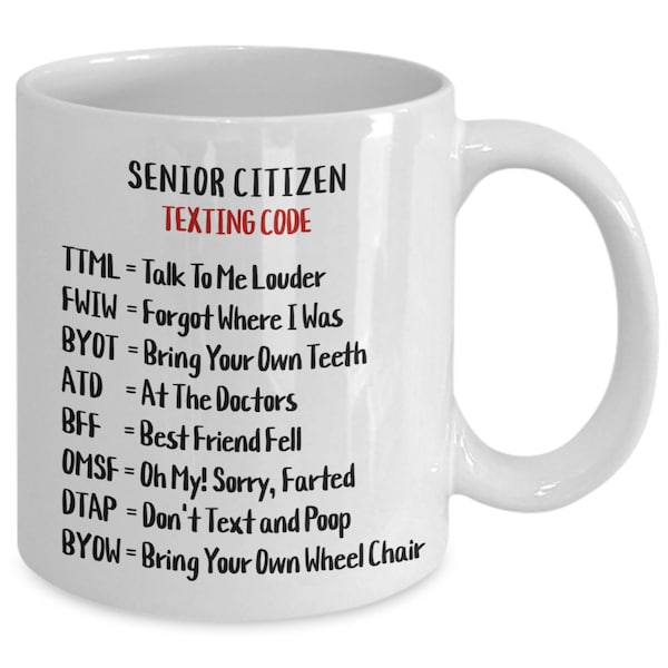 Funny Senior Mug - Etsy
