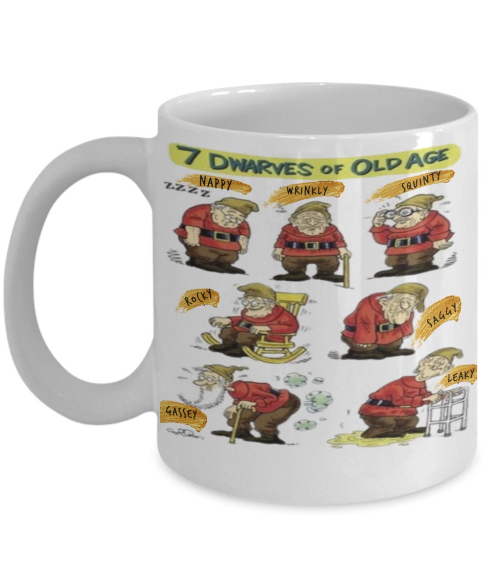 Funny Old Age Mug for Man, Woman, Birthday Gag Gift 50th 60th 70th 80th ...