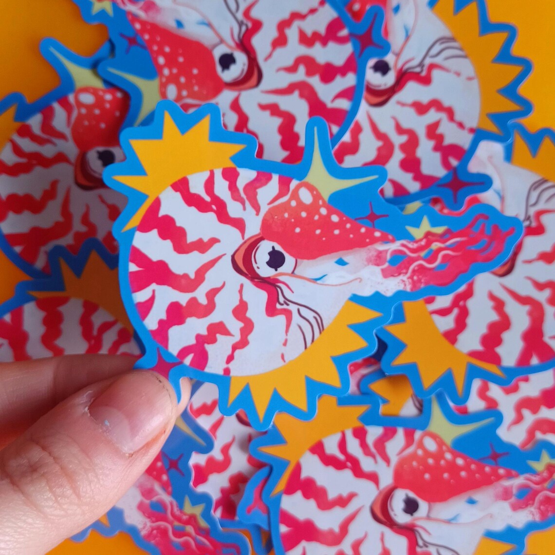 Nautilus Sticker HOLO/GLOSSY – 3x3” Ocean Fish Vinyl Decal – Marine ...