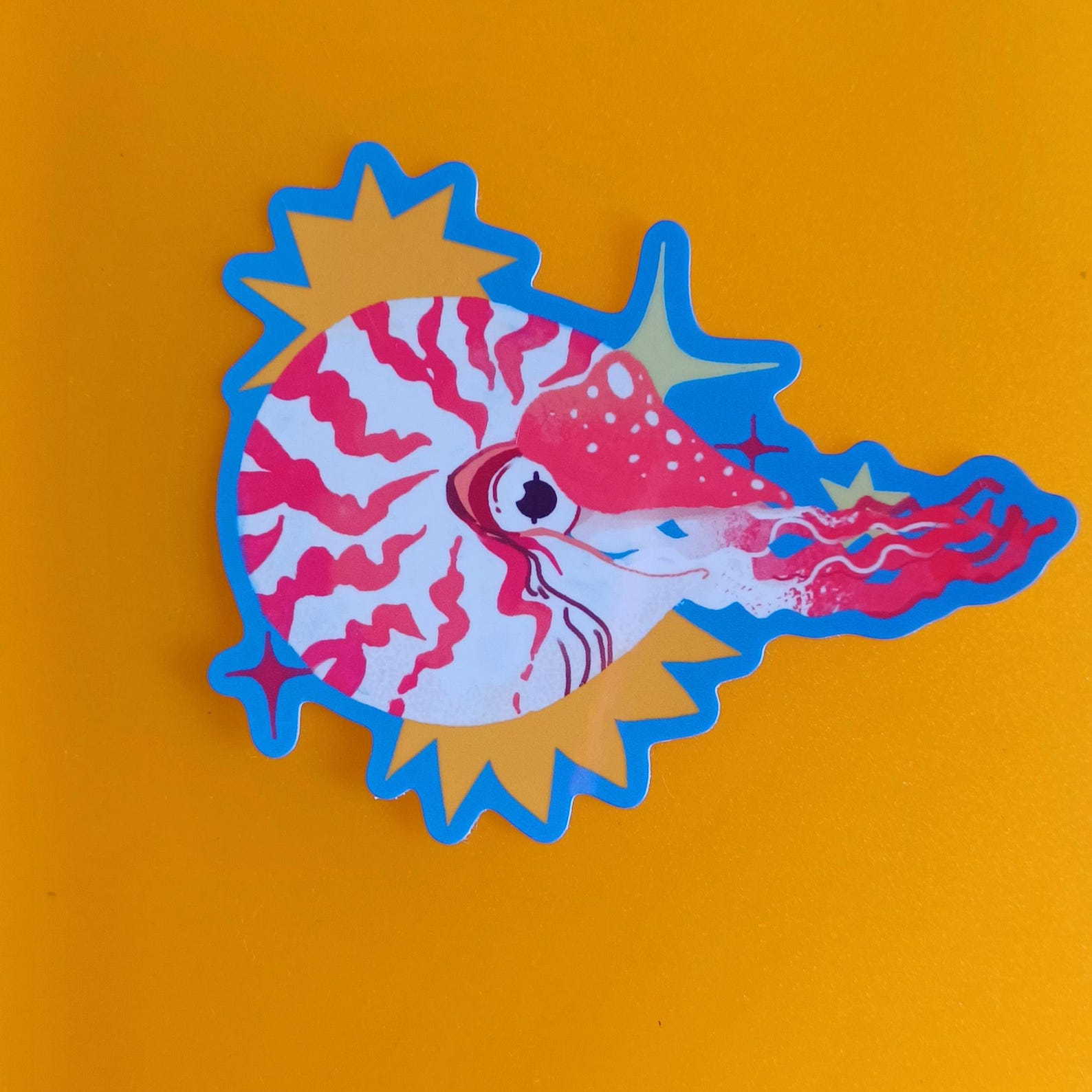 Nautilus Sticker HOLO/GLOSSY – 3x3” Ocean Fish Vinyl Decal – Marine ...