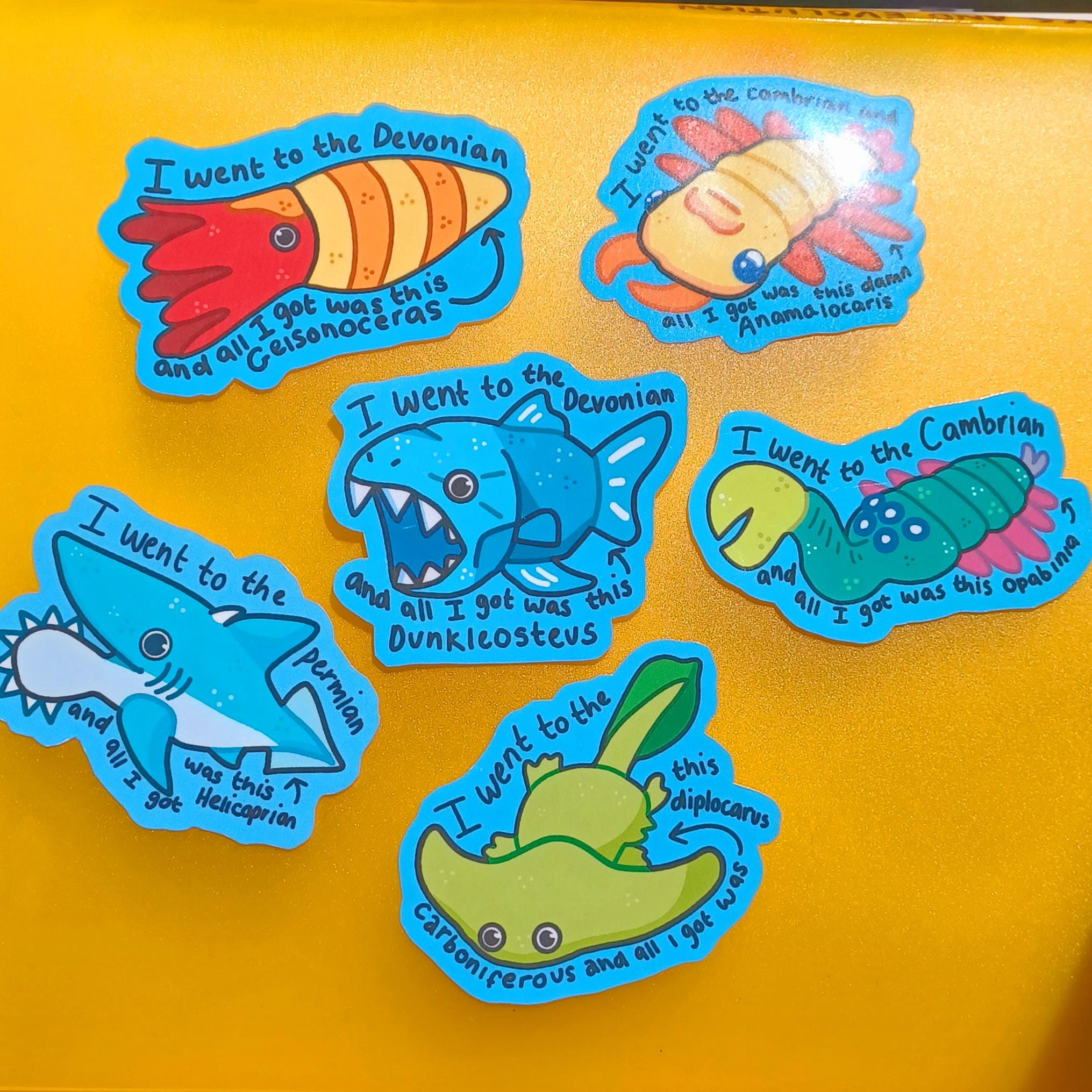 Ancient Animal Stickers – Paleo Time Travel Set (devonian, Cambrian ...