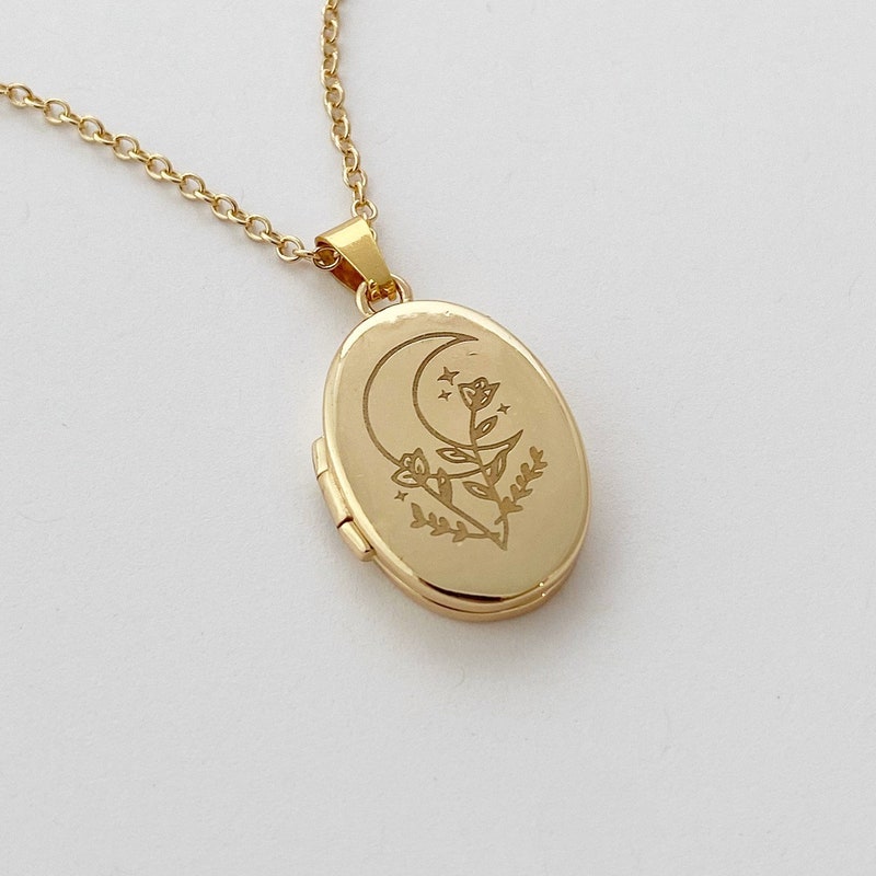 Moon Locket - Etsy