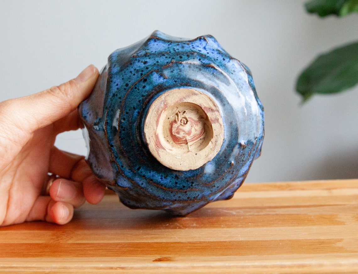 Kurinuki Chawan / Hand-built Ceramic Tea Matcha Chawan Mug / up to 12 ...