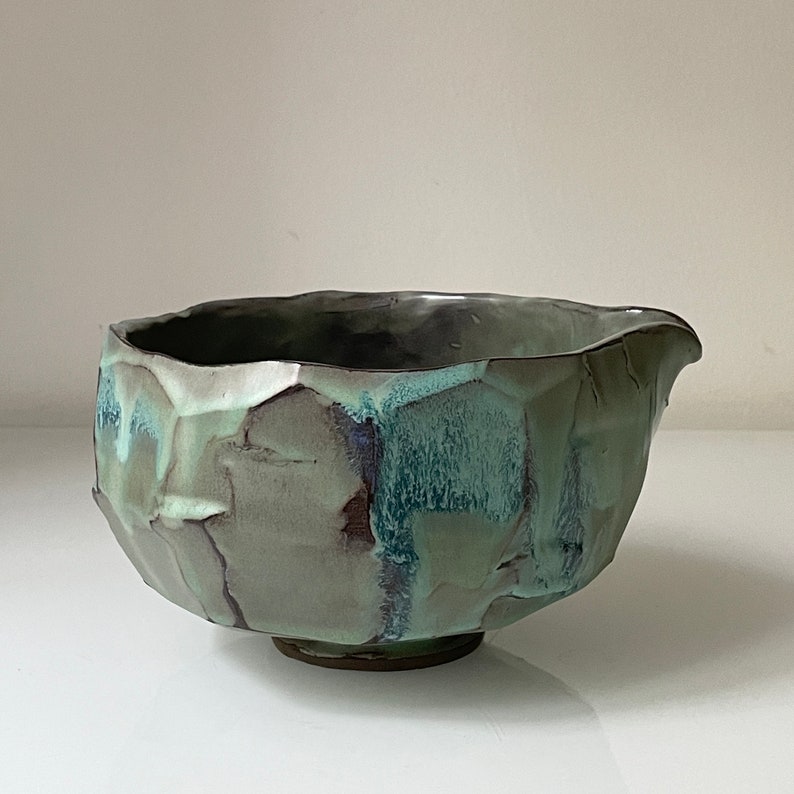 Kurinuki Handbuilt Chawan Tea Cup Bowl With Spout / up to 17oz / SPAIN ...