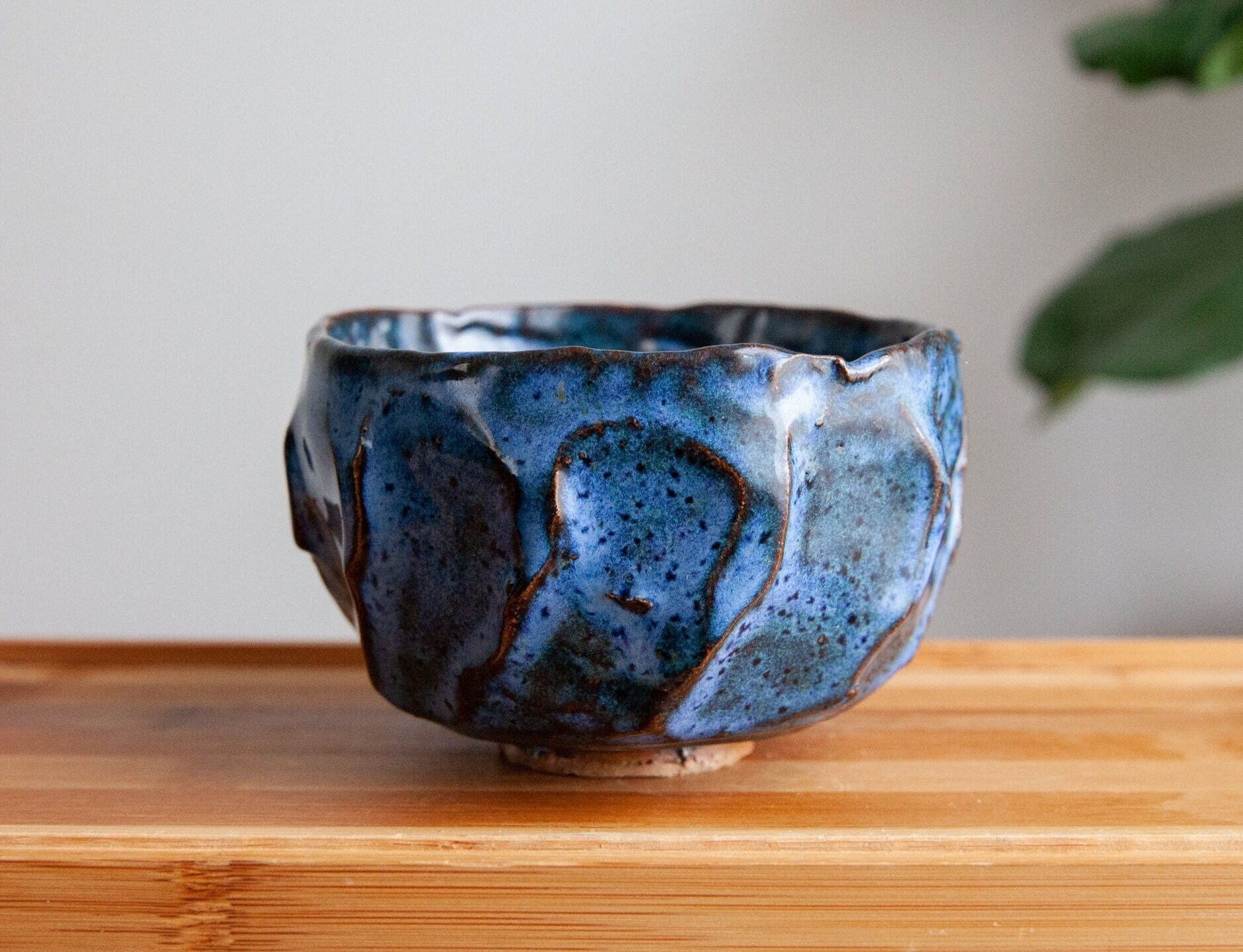 Kurinuki Chawan / Hand-built Ceramic Tea Matcha Chawan Mug / up to 12 ...