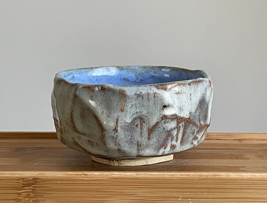Kurinuki Chawan / Small Hand-built Ceramic Tea Matcha Chawan Bowl / up ...