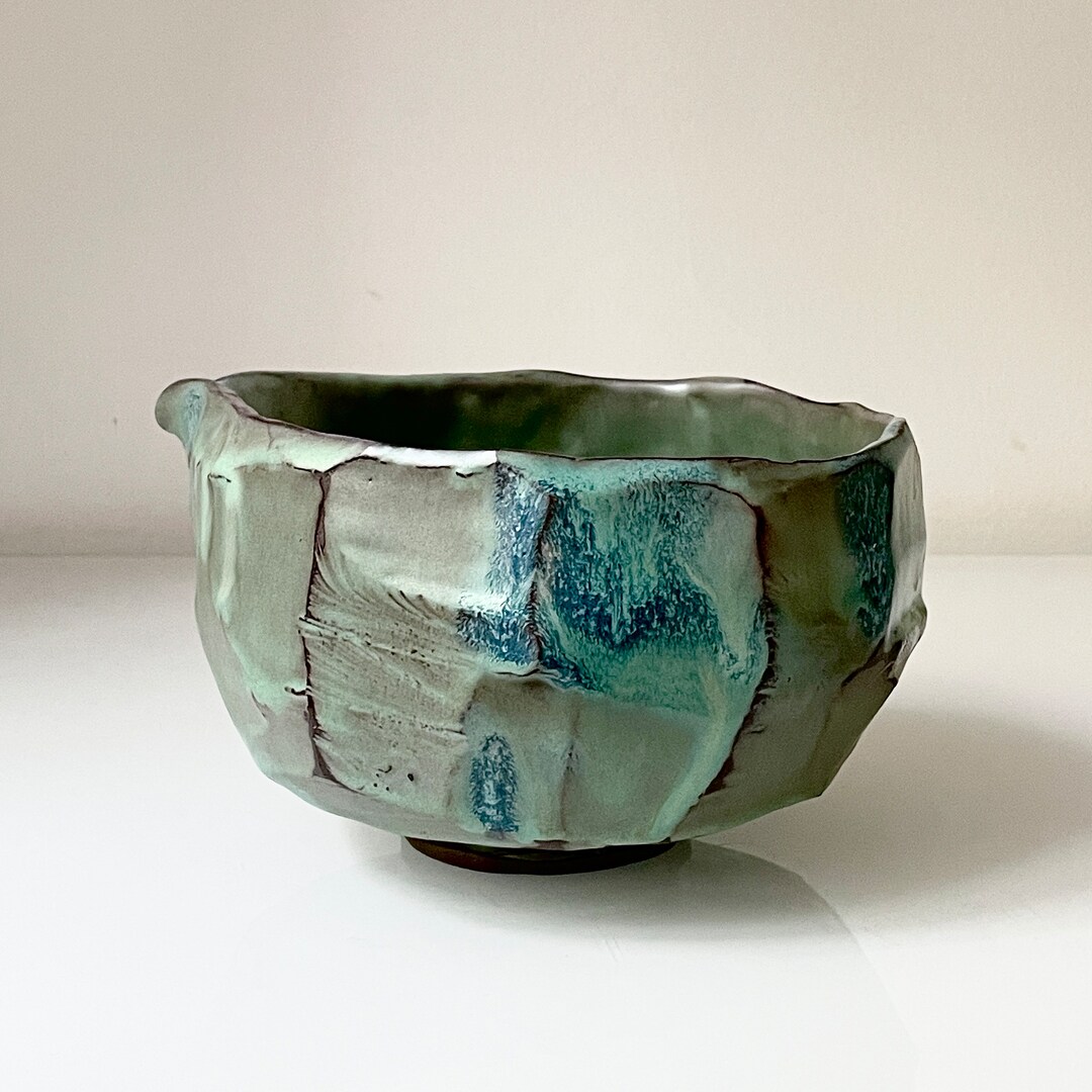 Kurinuki Handbuilt Chawan Tea Cup Bowl With Spout / up to 17oz / SPAIN ...