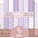 12 Think Lilac Digital Paper, Commercial Use PNG Pastel Lilac Paper ...