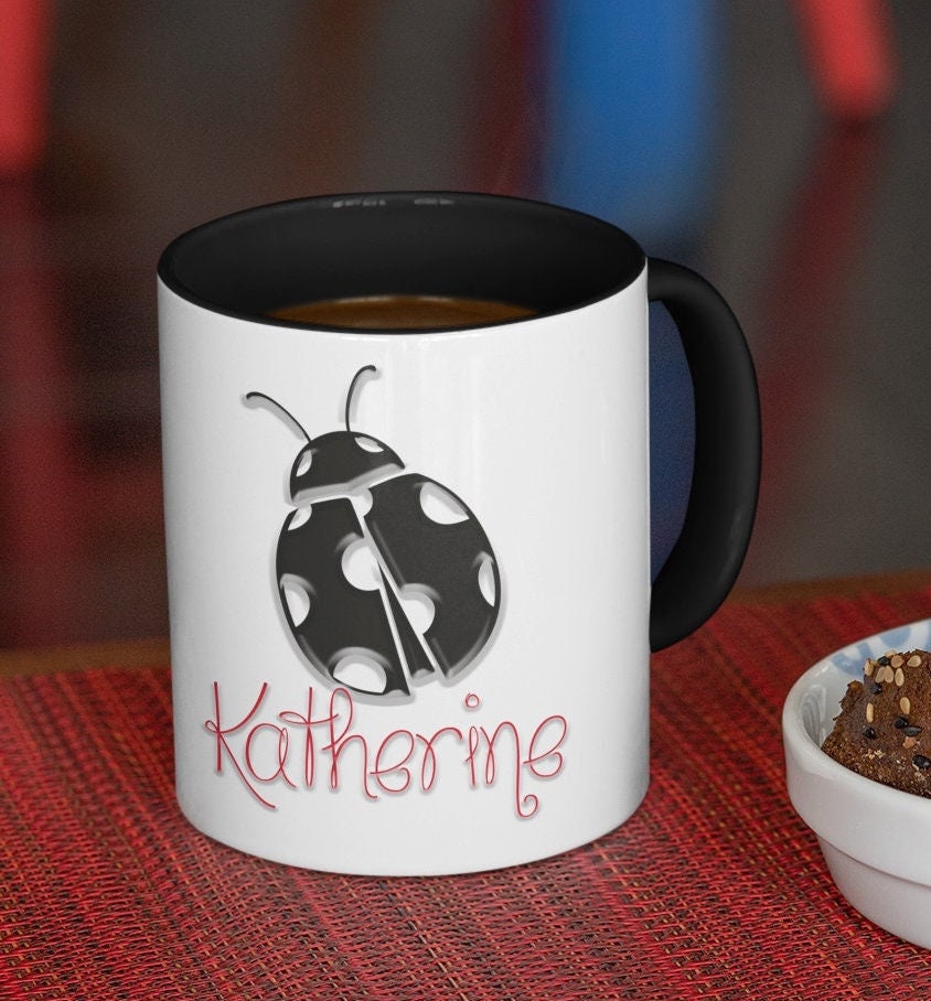 Personalized Mugs Ladybug Mug With Name Gift for Her - Etsy