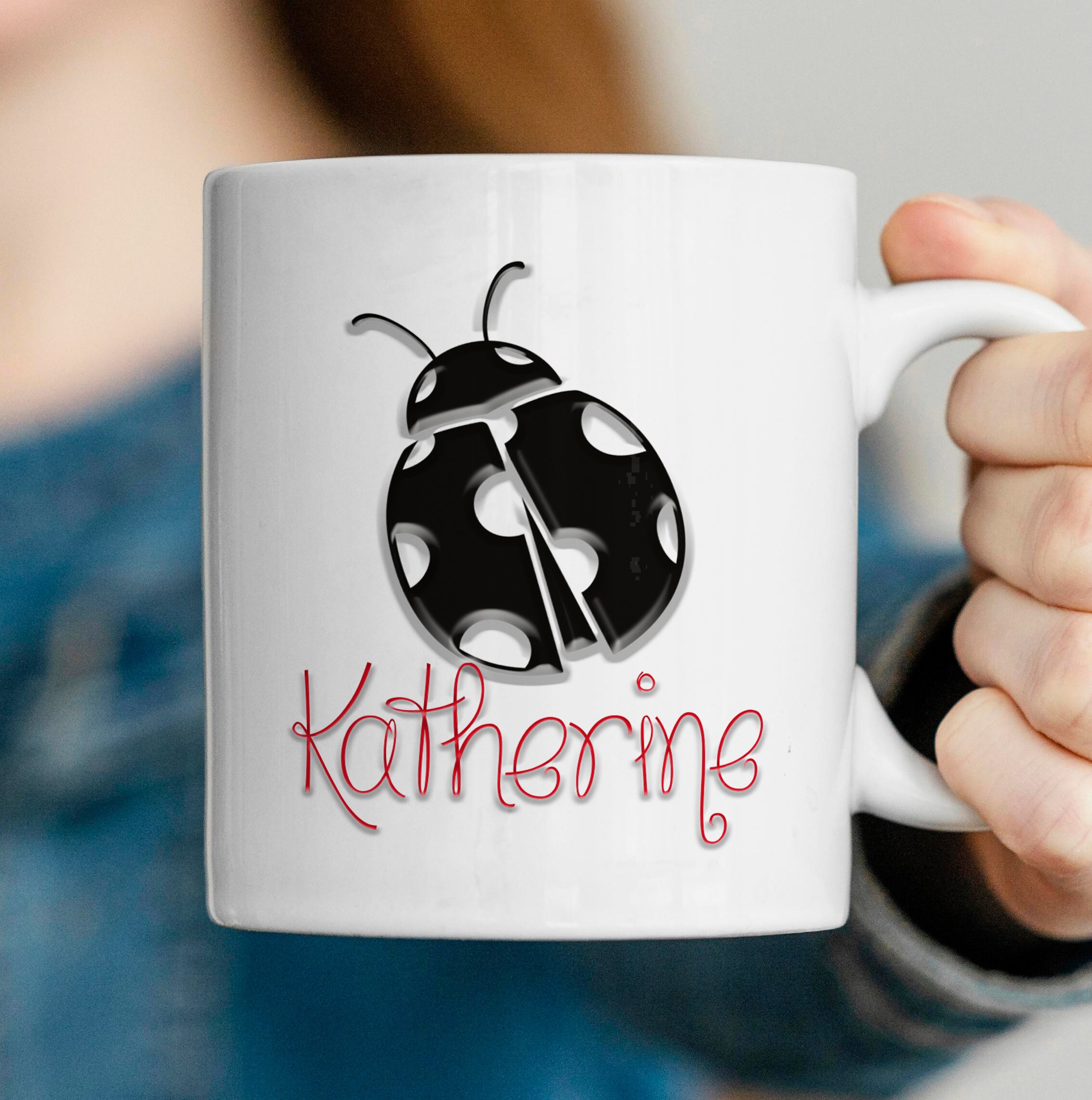 Personalized Mugs Ladybug Mug With Name Gift for Her - Etsy