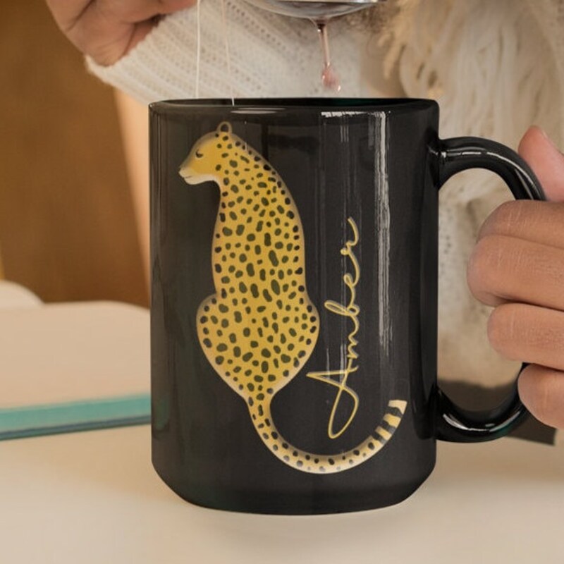 Leopard Coffee Mug - Etsy