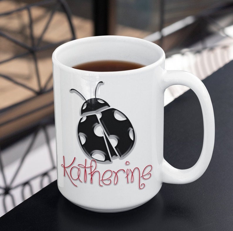 Personalized Mugs, Ladybug Mug With Name, Gift for Her, Ladybug Coffee ...