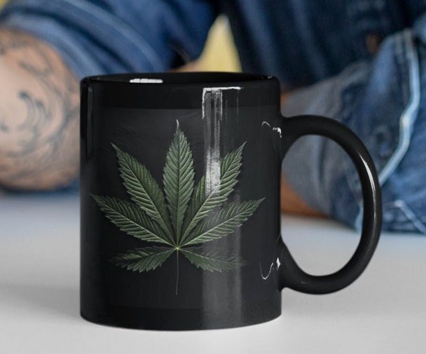 Cannabis Coffee Mug, Marijuana Mug, Black Coffeemug, Stoner Gift for Him, Cannabis Planner - Etsy