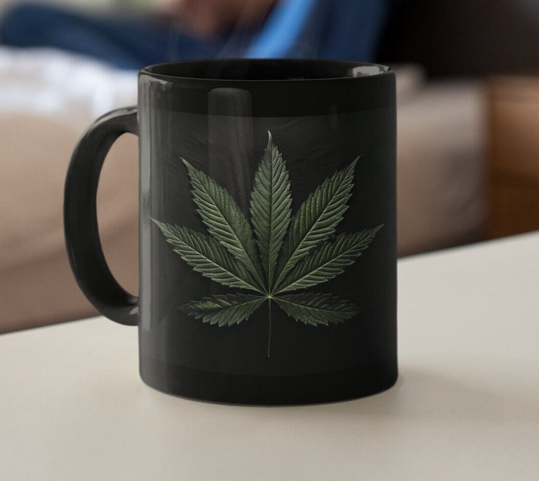 Cannabis Coffee Mug, Marijuana Mug, Black Coffeemug, Stoner Gift for Him, Cannabis Planner - Etsy