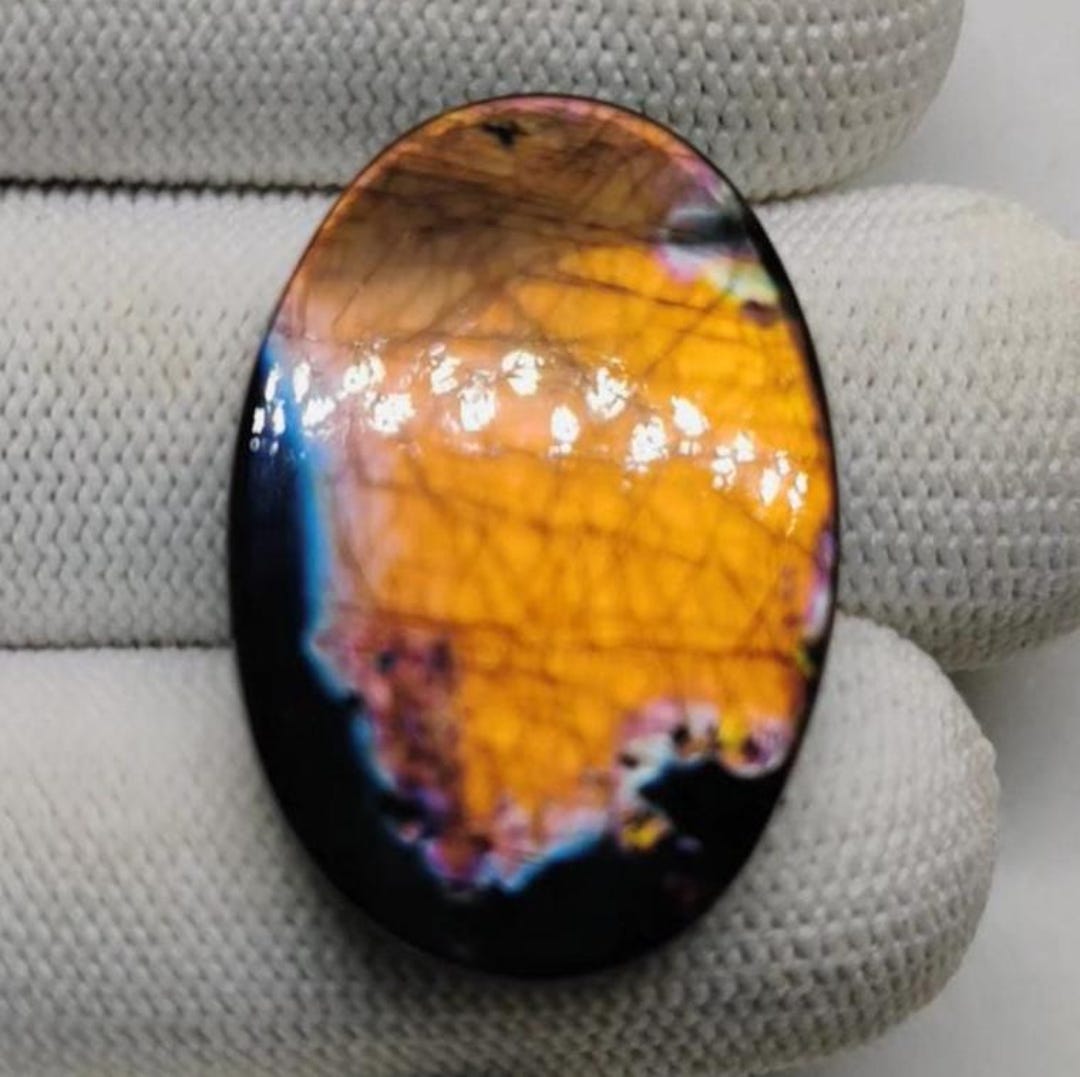 Beautiful Spectrolite Labradorite Cabochon Orange Flash Labradorite ...