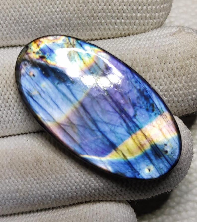 Oval Shape Spectrolite Labradorite Cabochon, Healing Gemstone Jewelry ...