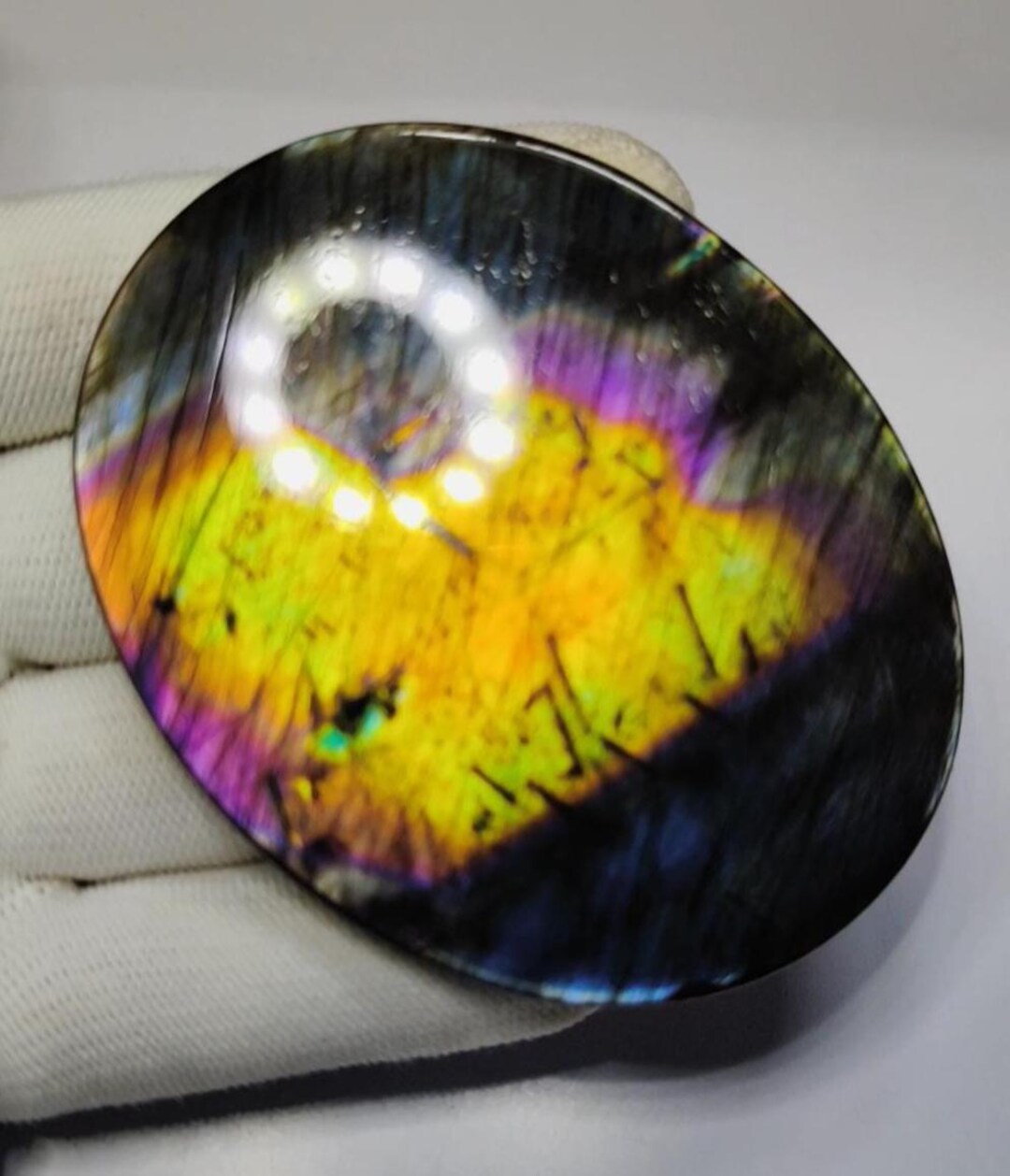 Spectrolite Labradorite Oval Big Size Cabochon: Silver Jewelry Gemstone ...