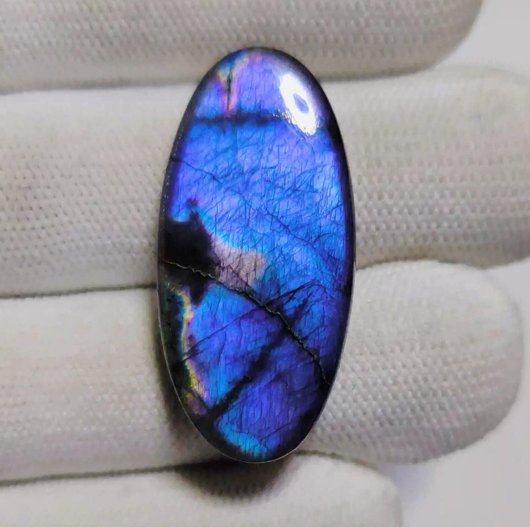 Unique Aaaquality Purple Flash Spectrolite Labradorite Gemstone Ovel ...