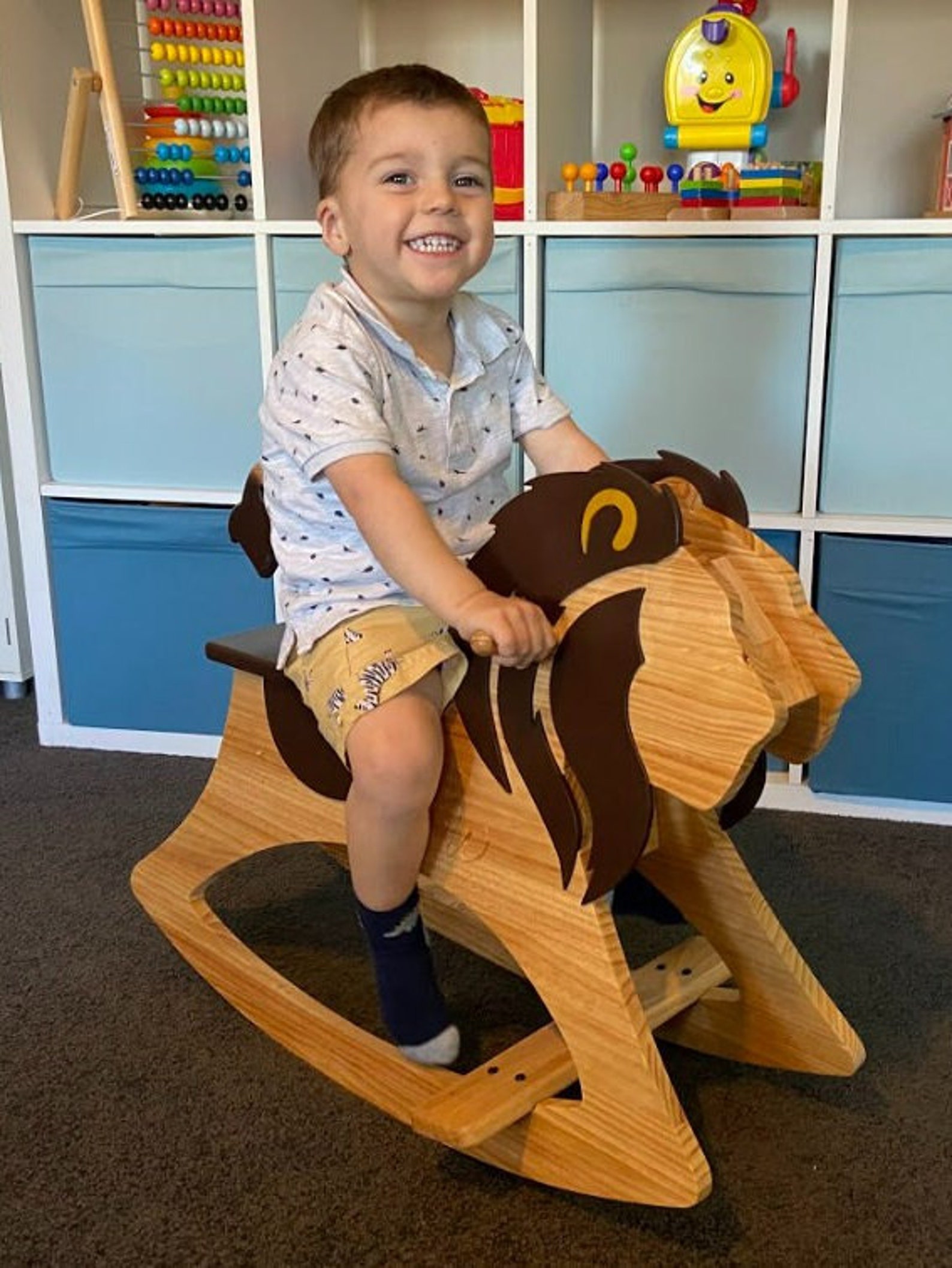 Rocking Lion, Rocking Horse, Rocker, Wood, Wood Toy, Wood Rocker ...