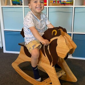 Rocking Lion, Rocking Horse, Rocker, Wood, Wood Toy, Wood Rocker ...