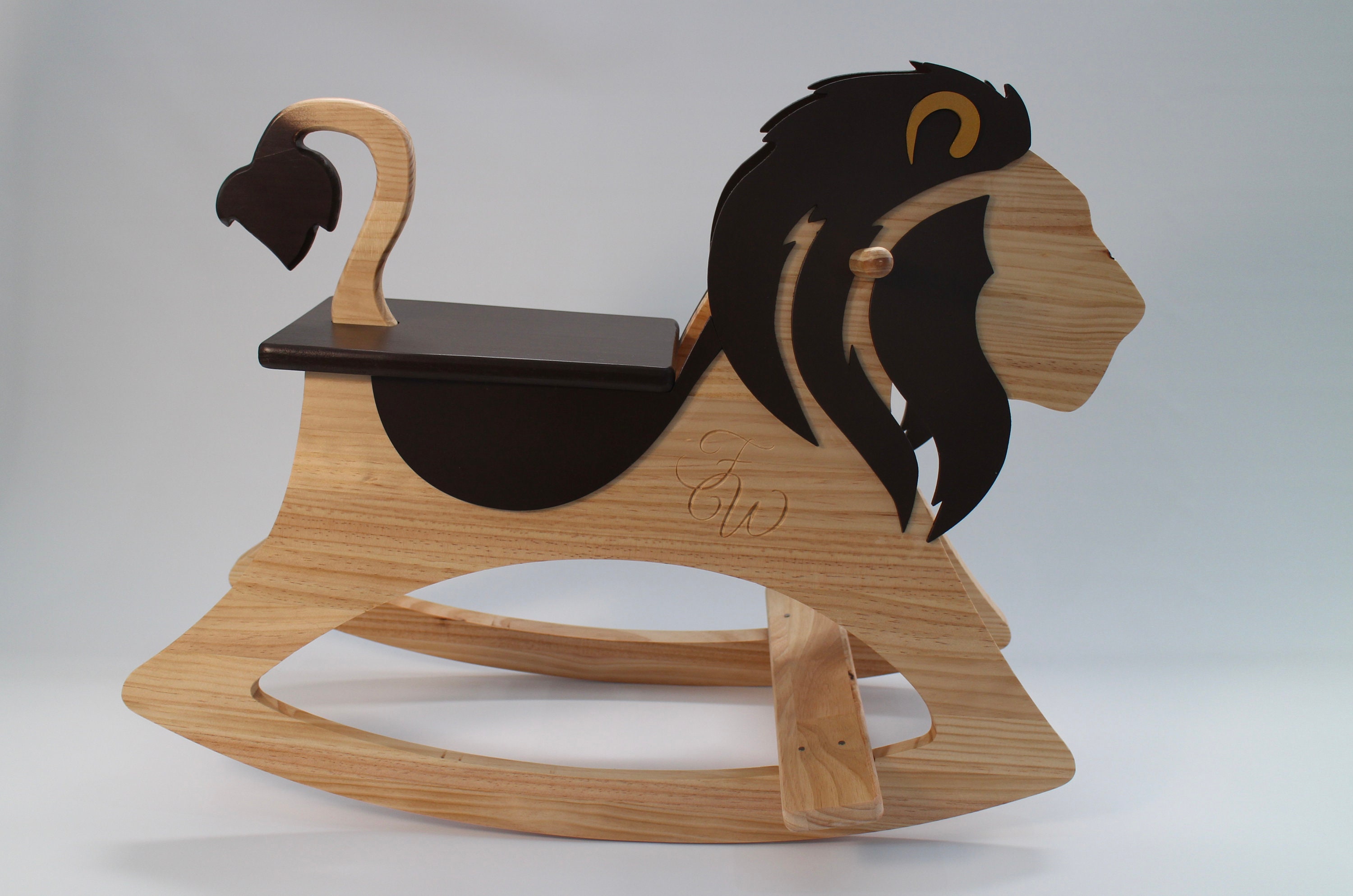 Rocking Lion, Rocking Horse, Rocker, Wood, Wood Toy, Wood Rocker ...