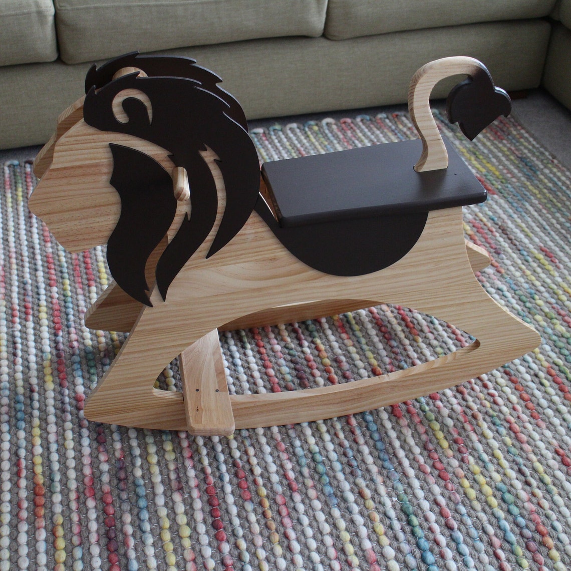 Rocking Lion, Rocking Horse, Rocker, Wood, Wood Toy, Wood Rocker ...