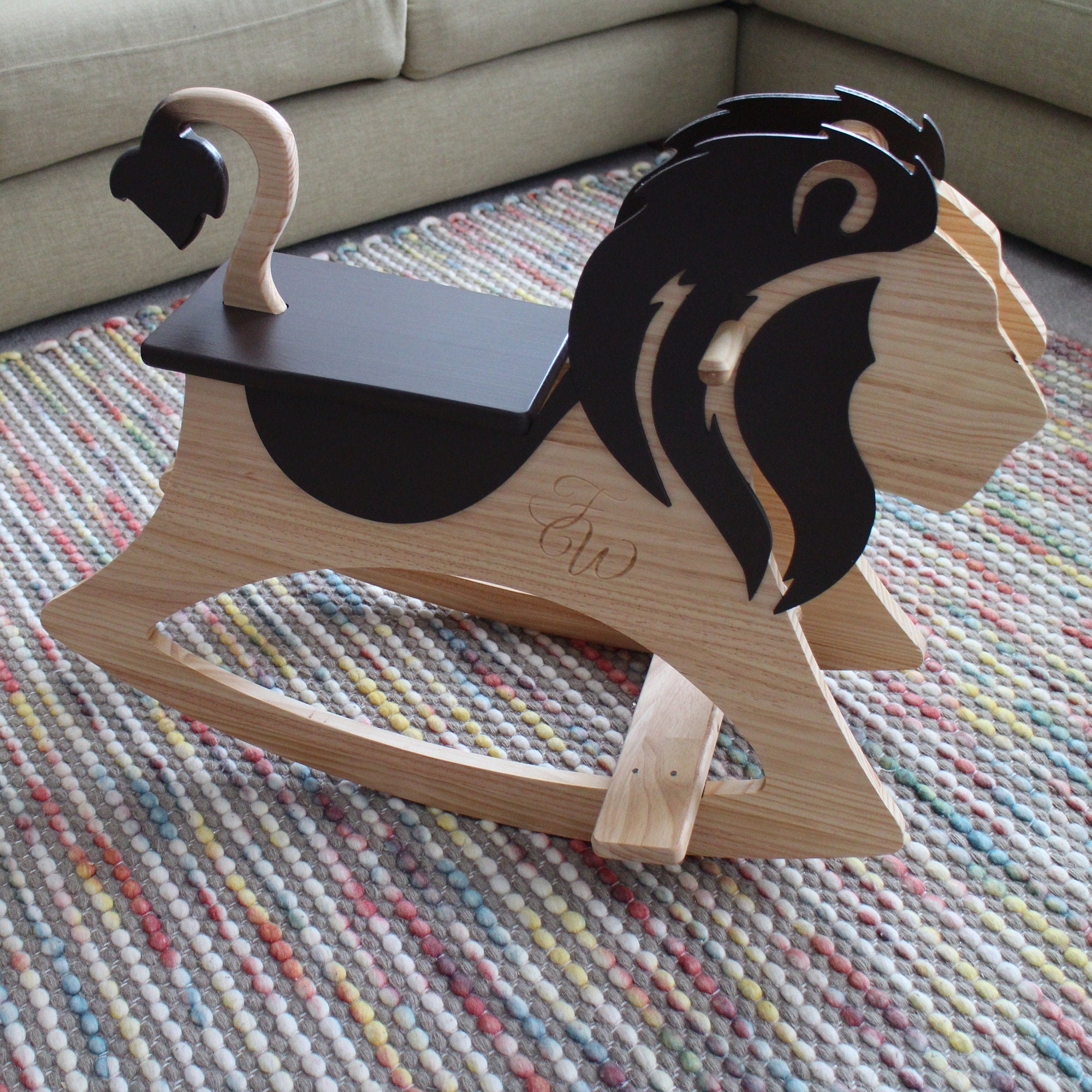 Rocking Lion, Rocking Horse, Rocker, Wood, Wood Toy, Wood Rocker ...