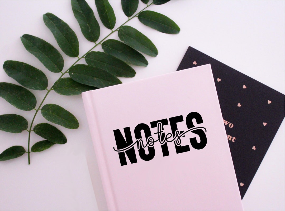 NOTES SVG, Notes PNG, Cut File, Cut File for Notebook Decoration ...