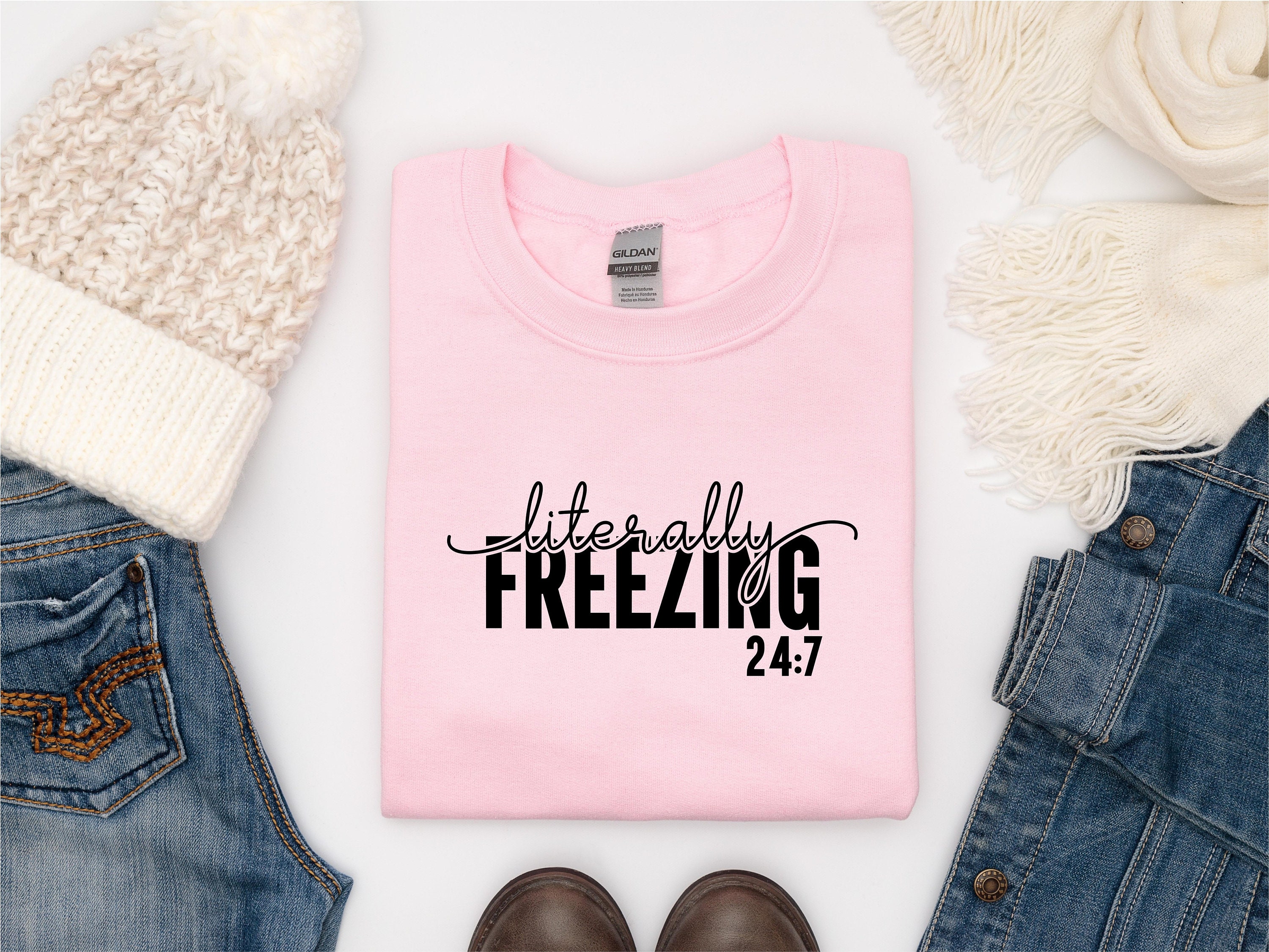 Literally Freezing 24 7 SVG, PNG, Literally Freezing, Always Cold Svg ...