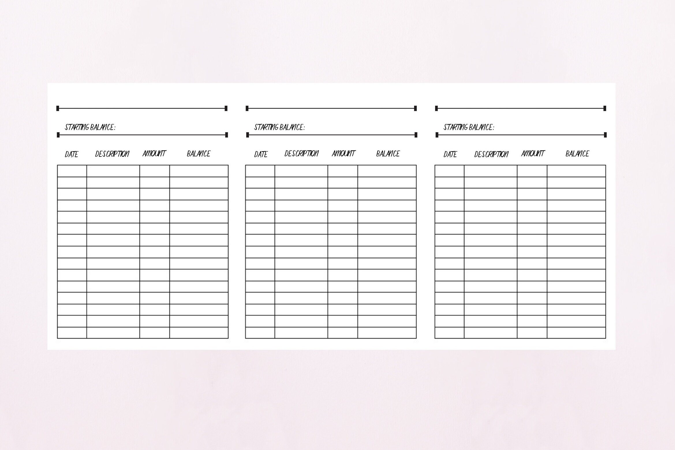 Cash Envelope System Inserts Printable Expense Tracker Simple Clean ...