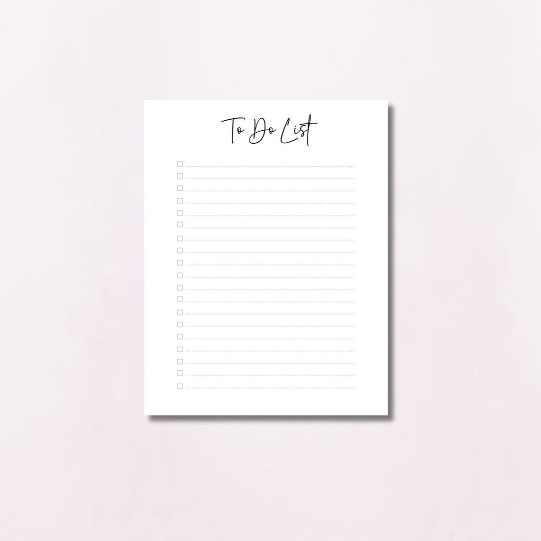 Minimalistic to Do List Printable, Simple Tasks List Template ...