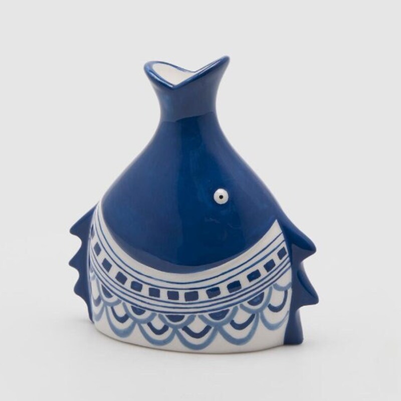 Blue Fish Vase - Etsy
