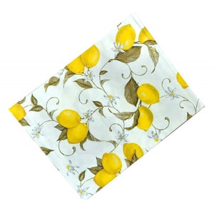 Italian Lemon Cotton Tablecloth: Amalfi Coast Kitchen and Dining Decor ...