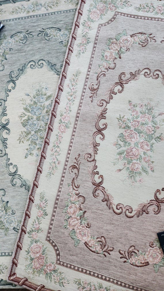 Cottage Chic Rugs Shabby Chic Rug, Pink Roses Decor, Runner French