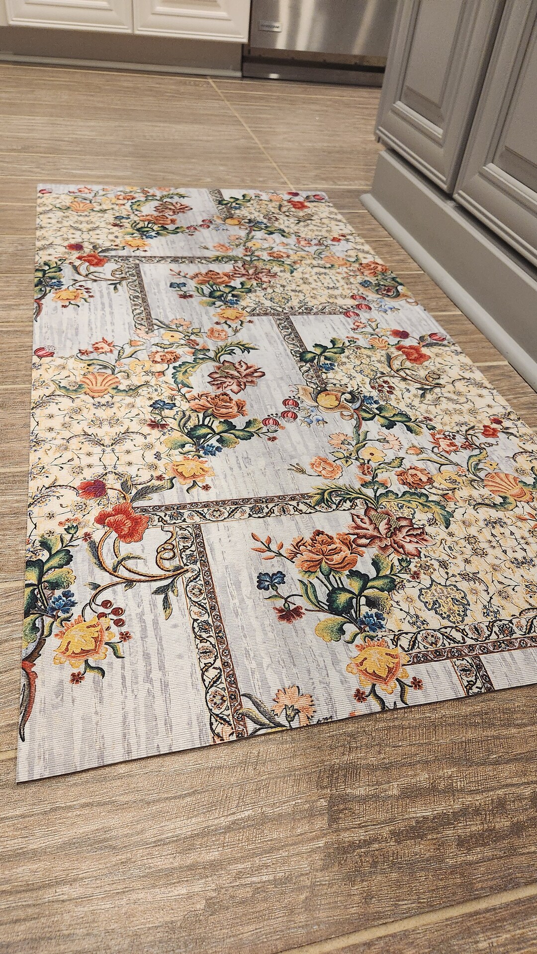 Shabby Chic Rug Decor Wildflowers Runner Rug French Country Cottage ...