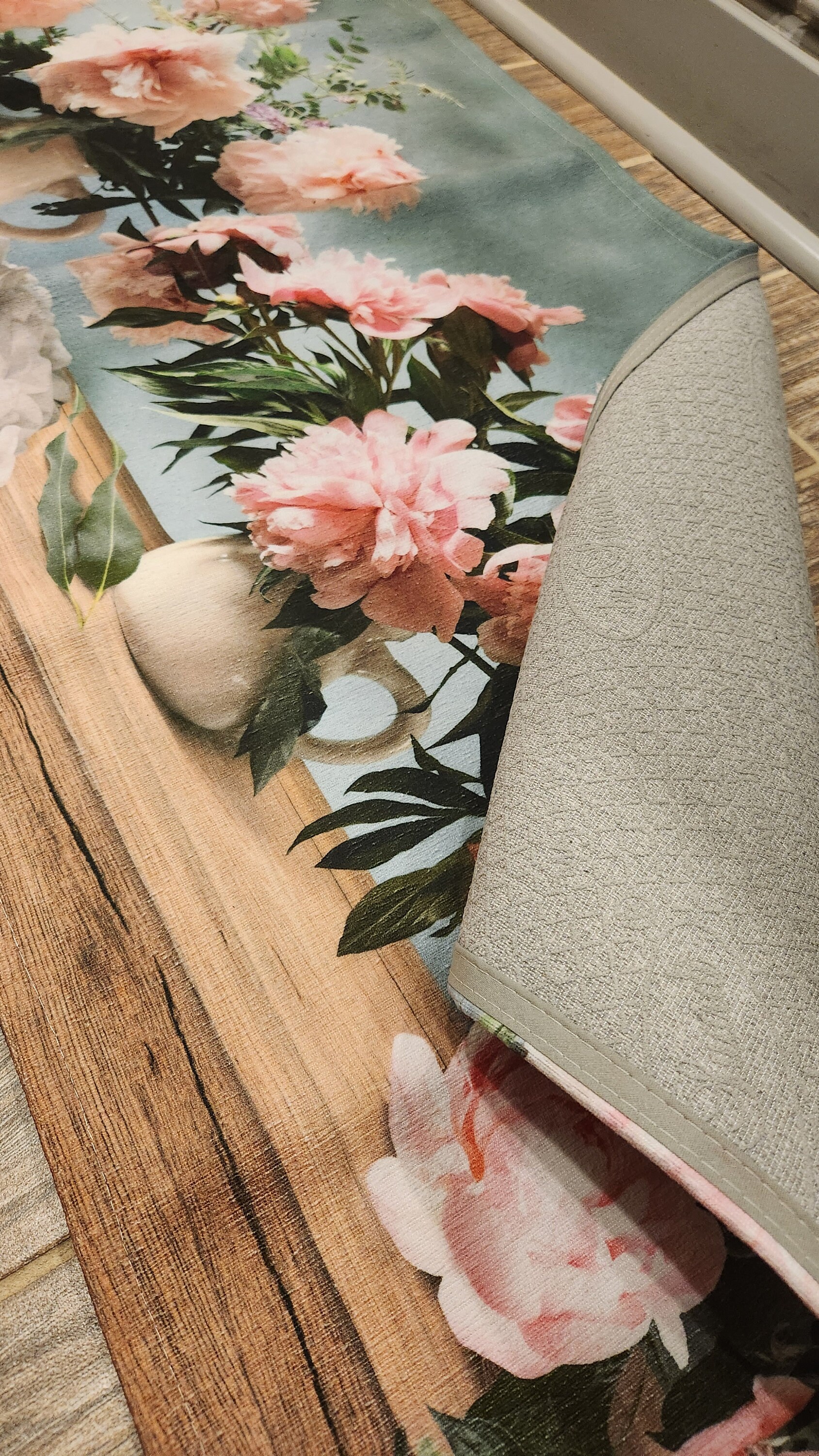 Pink Floral Cottage Chic Runner Rug: French Country Decor - Etsy