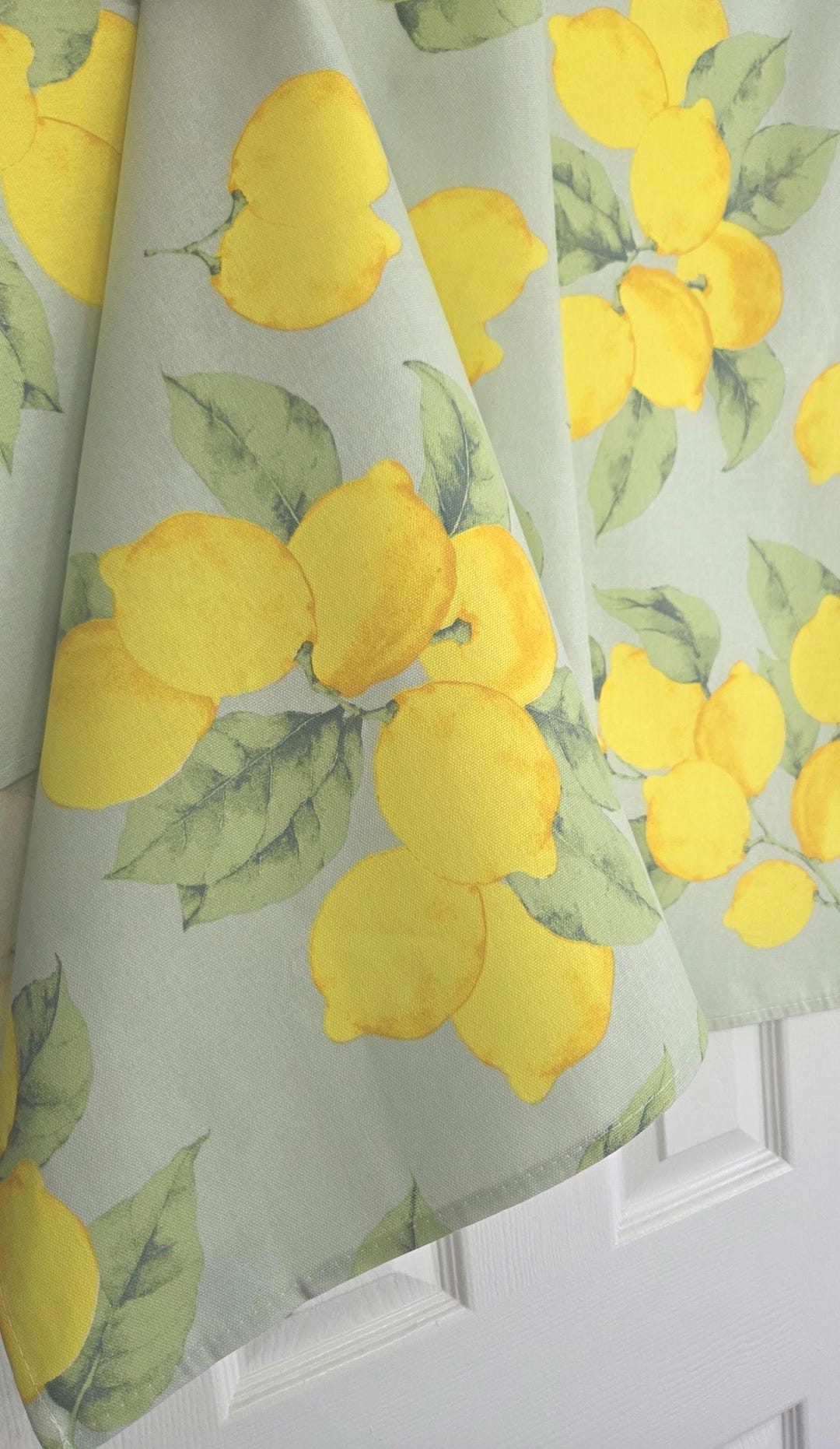 Amalfi Lemon Tablecloth – Italian 100% Cotton – Round & Rectangle ...