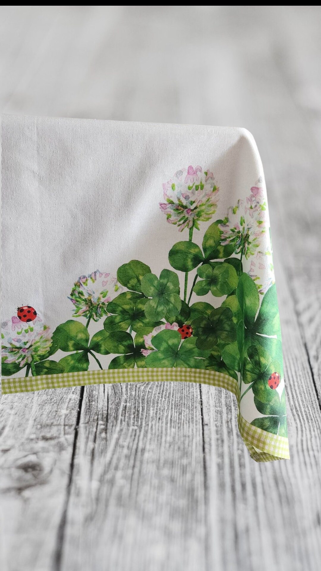 Clover Rectangle Tablecloth, Cotton Fabric Table Cloth, French Table ...