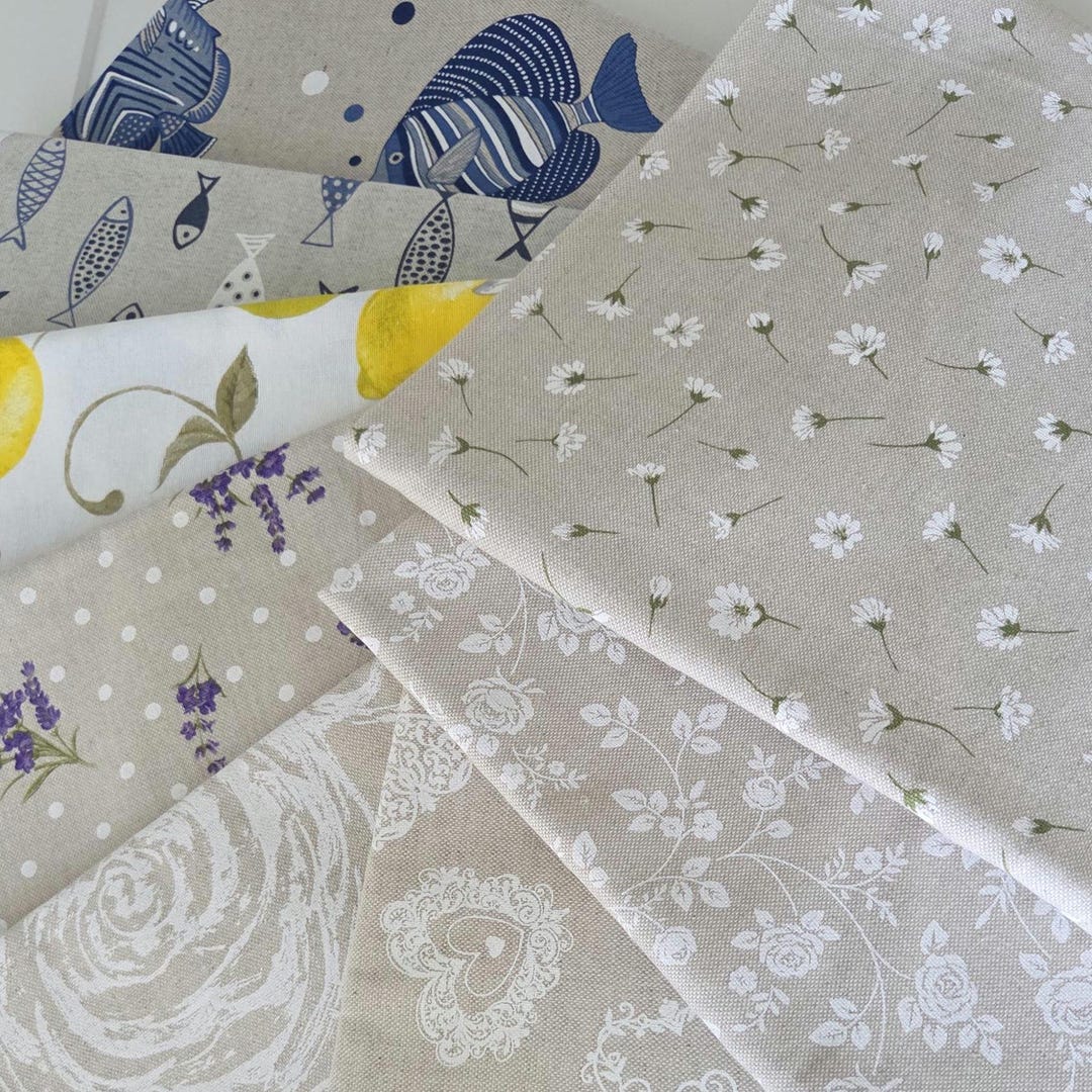 French Country Round Tablecloth: 70 Inches Lemon Print Cotton Blend ...