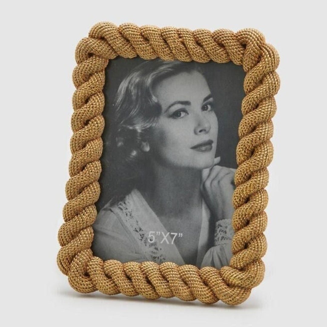 Gold Chain Picture Frame 5x7: Ornate Tabletop Photo Display - Etsy