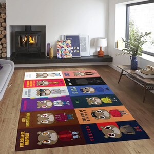 Kanye West Rug, Kanye West Bear, Cartoon Hip Hop, Rapper Gift Decor ...