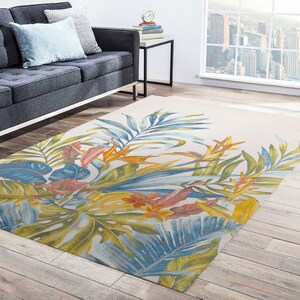 Floral Rug, Modern Area Rug, Contemporary Carpet, Geometric Design ...