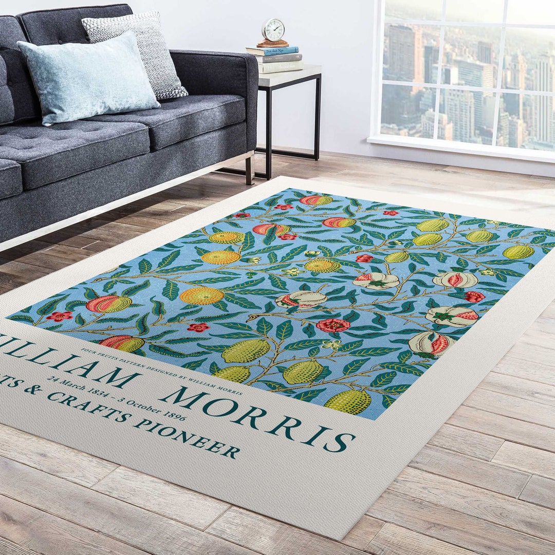 William Morris Exhibition Poster Rug, William Morris Rug, Art Nouveau ...
