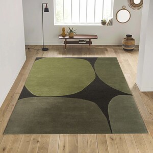 Geometric Abstract Rug, Contemporary Area Rug, Neutral Tones, Boho Chic ...