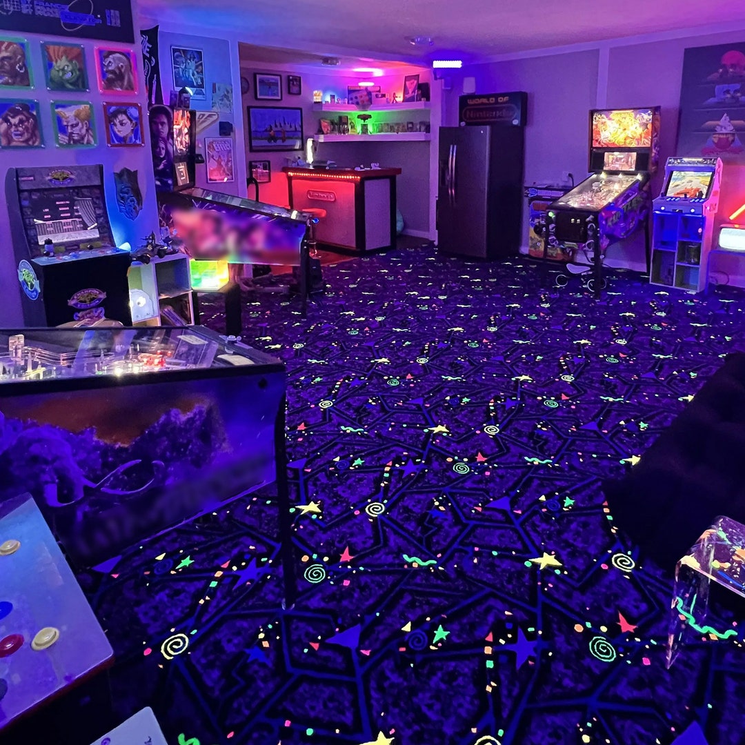 Cosmic Angels 80S Arcade Carpet Nintendo Room Decor Arcade - Etsy