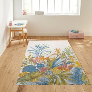 Floral Rug, Modern Area Rug, Contemporary Carpet, Geometric Design ...