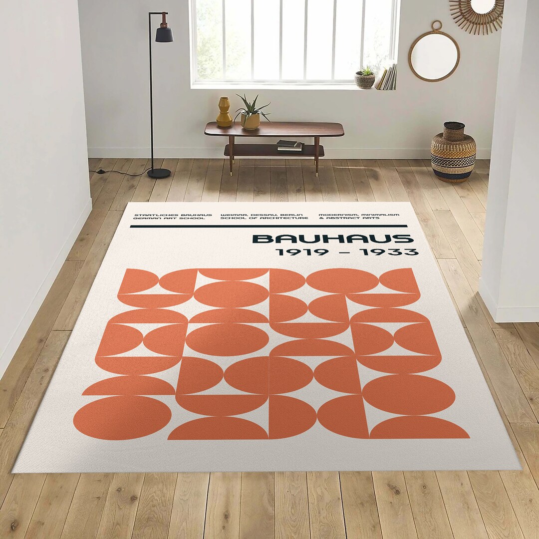 Bauhaus, Exhibition Poster Rug, Mid Century Modern, Bauhaus Print ...