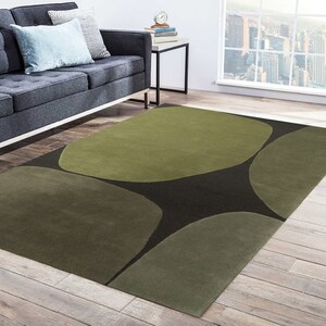 Geometric Abstract Rug, Contemporary Area Rug, Neutral Tones, Boho Chic ...